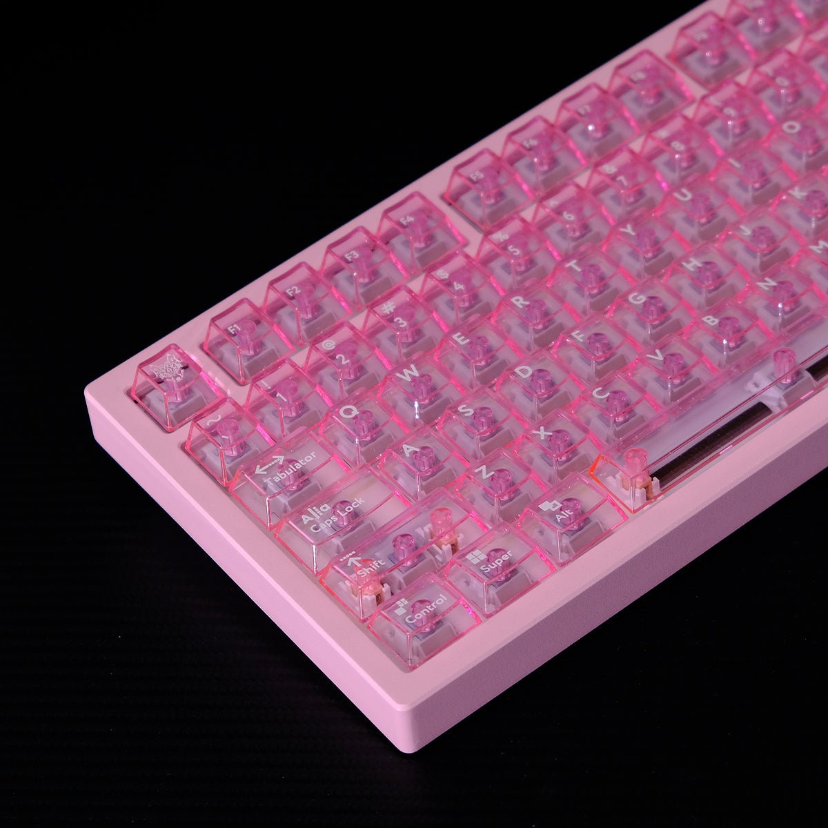 Pink Transparent Keycaps – DigAura